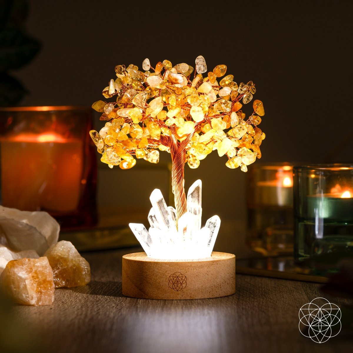 Golden Lamp of Wealth - Citrine Tree – Moon Water Apothecary